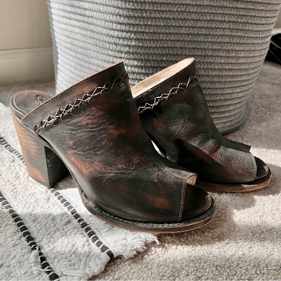 Freebird by Steven | Shoes | Steve Madden Freebird Bambi Stacked Heel Mules Clogs Sandals ...